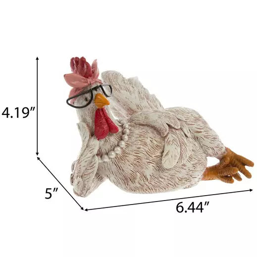 Hen With Glasses & Pearls farmhouse décor, . Great gift ...