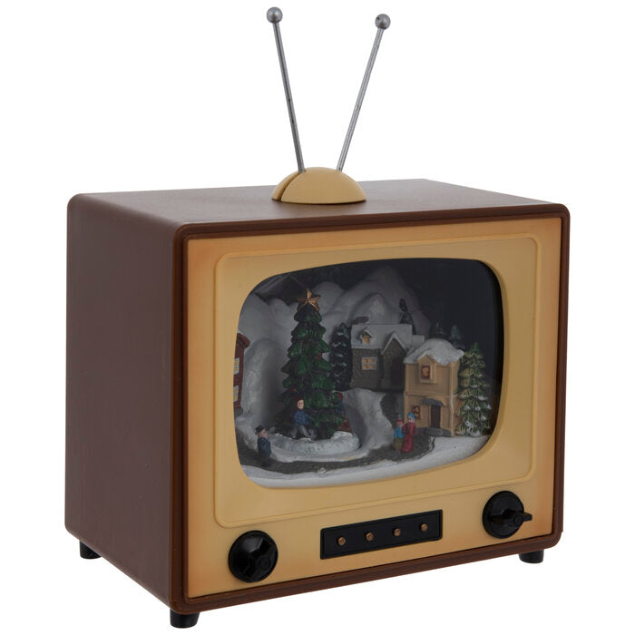 Brown Retro Musical Light Up TV – Artisticspacedecor